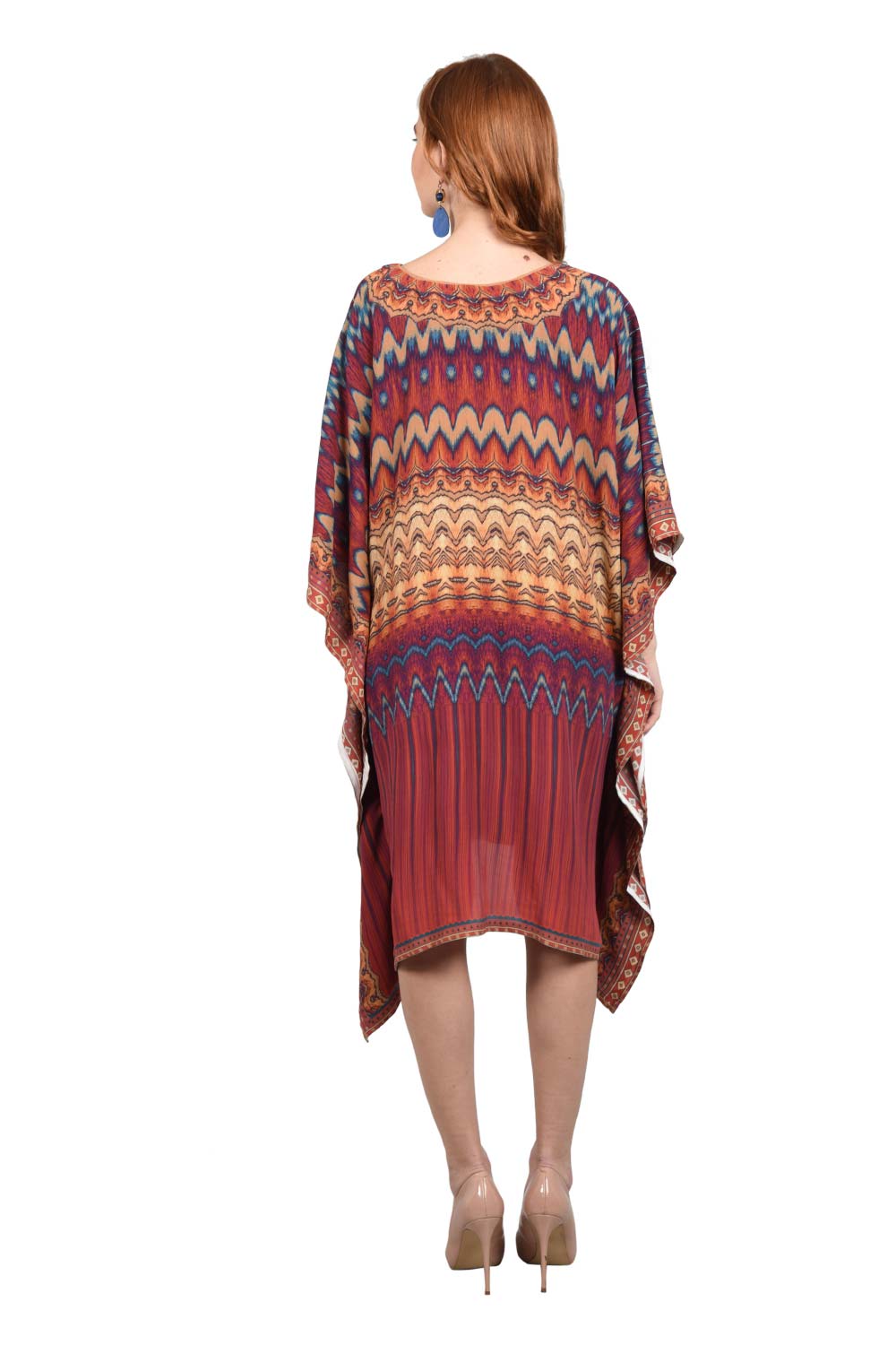 Ikat Ombre Short Kaftan - Silk Kaftan Dress for Girls Ikat Ombre Short Kaftan - Silk Kaftan Dress for Girls